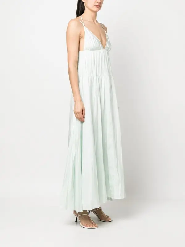 JOSEPH V-neck Long Dress - Green