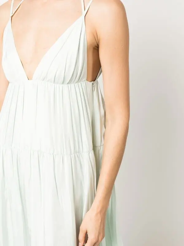 JOSEPH V-neck Long Dress - Green