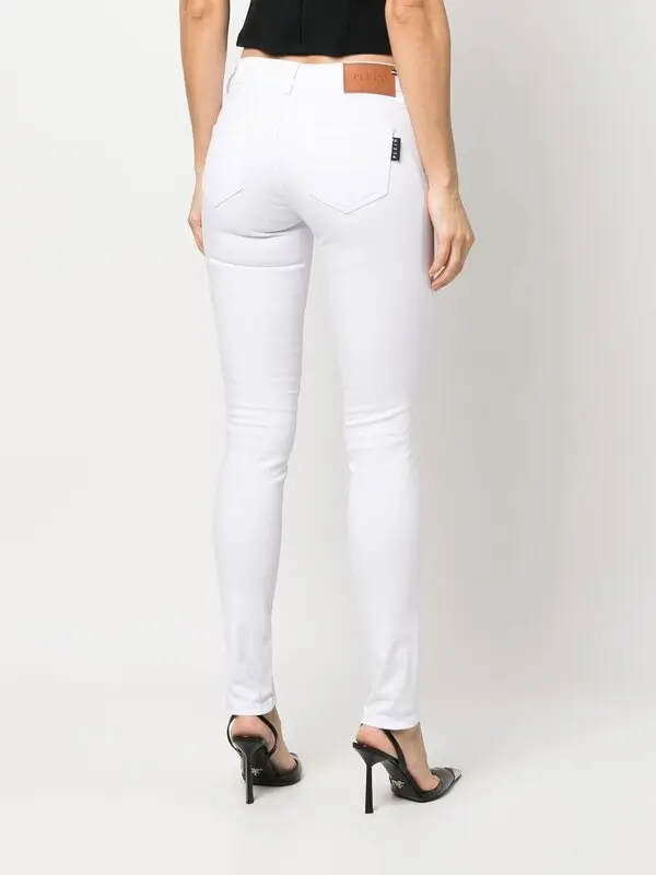 Philipp Plein Skinny-cut Denim Jeans - White