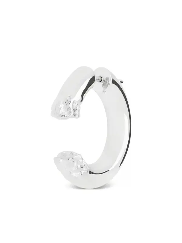 MARIA BLACK Half Hoop Huggie Earring - Silver