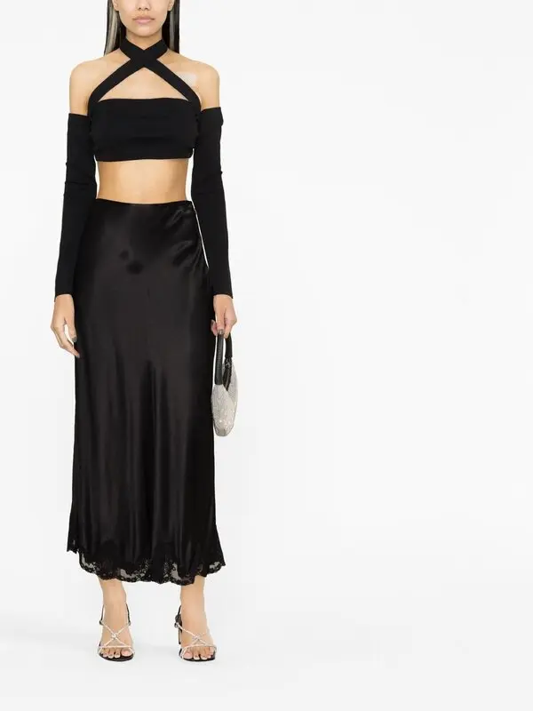 Dolce & Gabbana Cross-strap Cut-out Top - Black