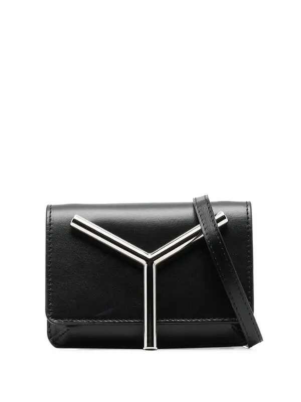 Y/project Logo-plaque Crossbody Bag - Black