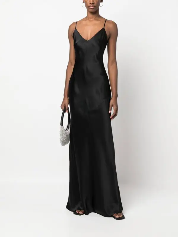 L'Agence Silk Maxi Slip Dress