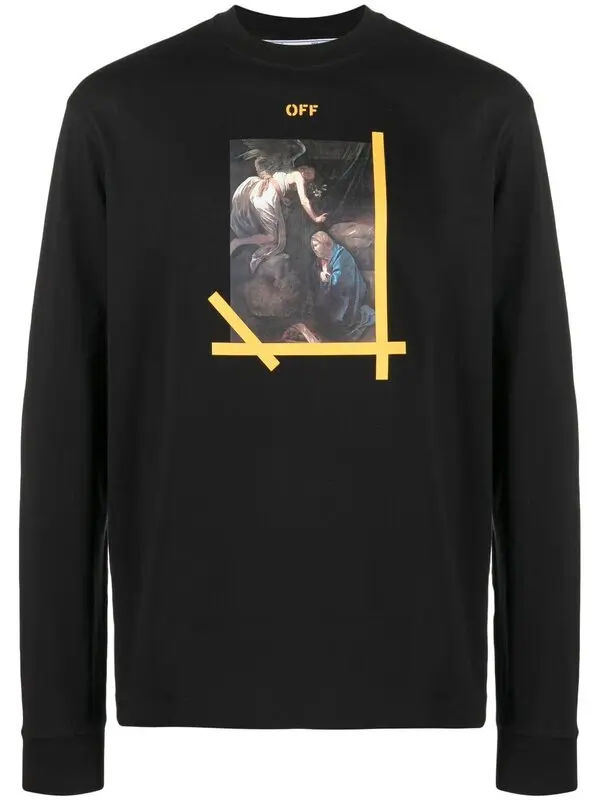 Off-White Painting-print Long-sleeve T-shirt