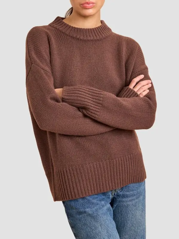 LA LIGNE Solid Marin Sweater - Chocolate