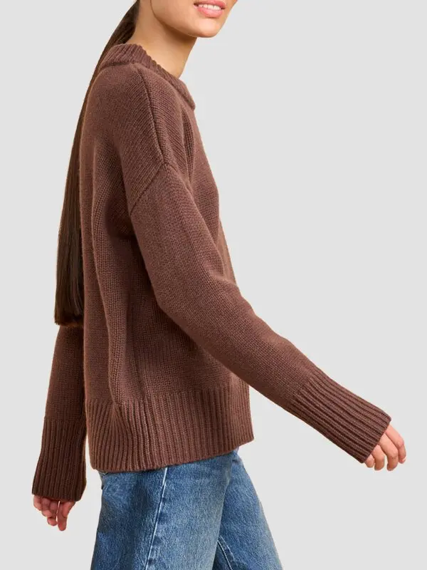LA LIGNE Solid Marin Sweater - Chocolate