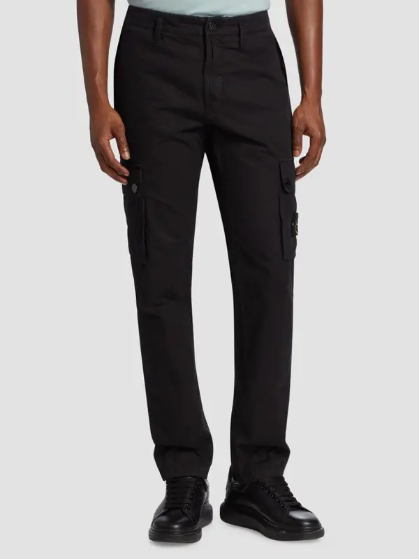 Stone Island Slim-fit Cotton Cargo Pants
