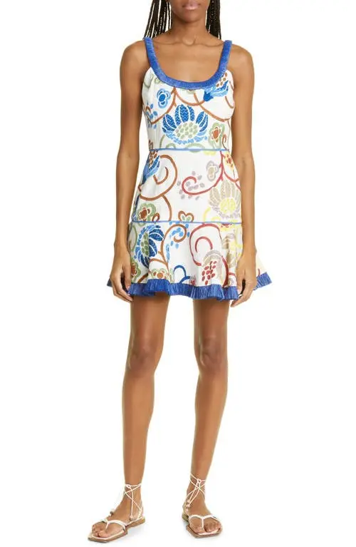 Alexis Ricci Embroidered Linen Dress In Tuscan Garden - 60% Off |  Editorialist