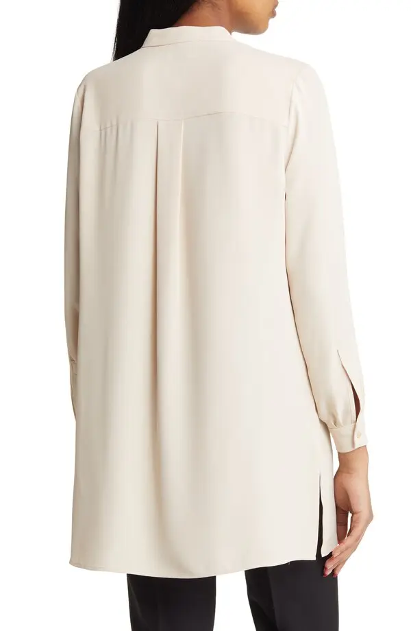 Anne Klein Band Collar Tunic Top