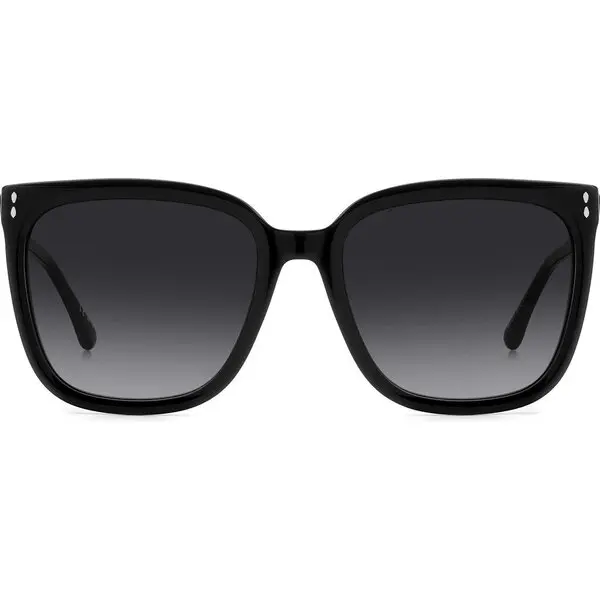 Isabel Marant 57mm Gradient Square Sunglasses - Black/grey Shaded