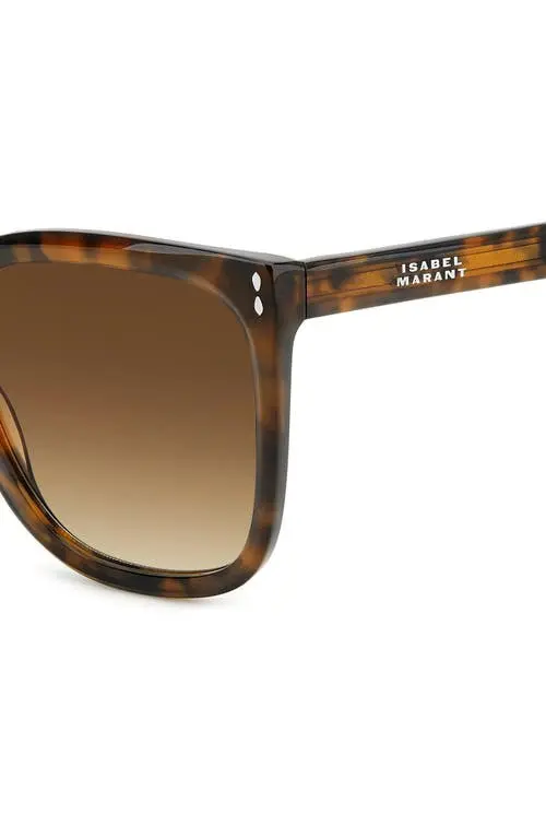 Isabel Marant Étoile 57mm Gradient Square Sunglasses - Havana/brown Gradient