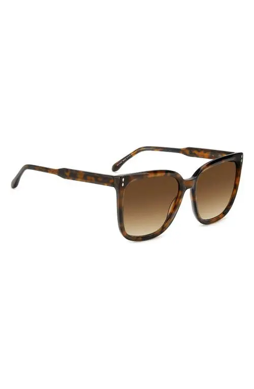 Isabel Marant Étoile 57mm Gradient Square Sunglasses - Havana/brown Gradient