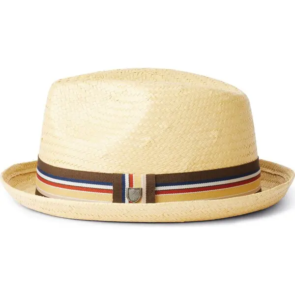 Brixton Castor Straw Fedora - Tan