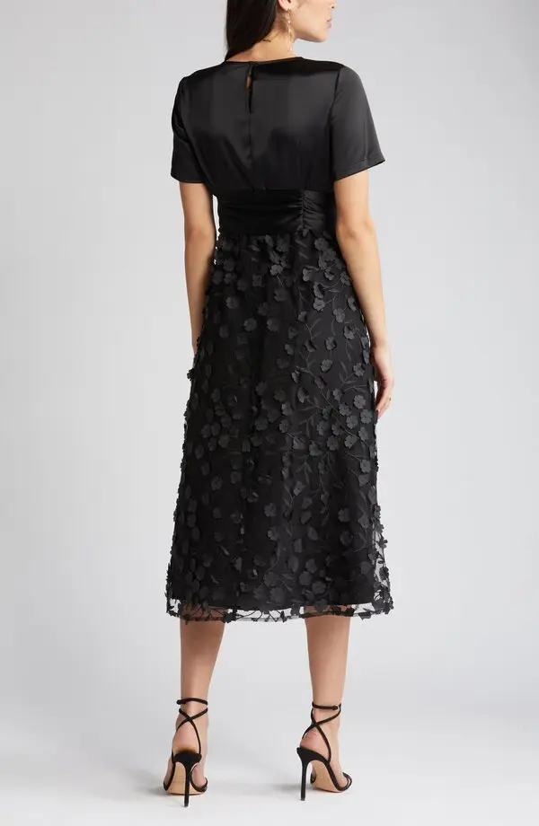 anne klein satin midi dress Anne Klein Plus Size Tiered Midi Dress
