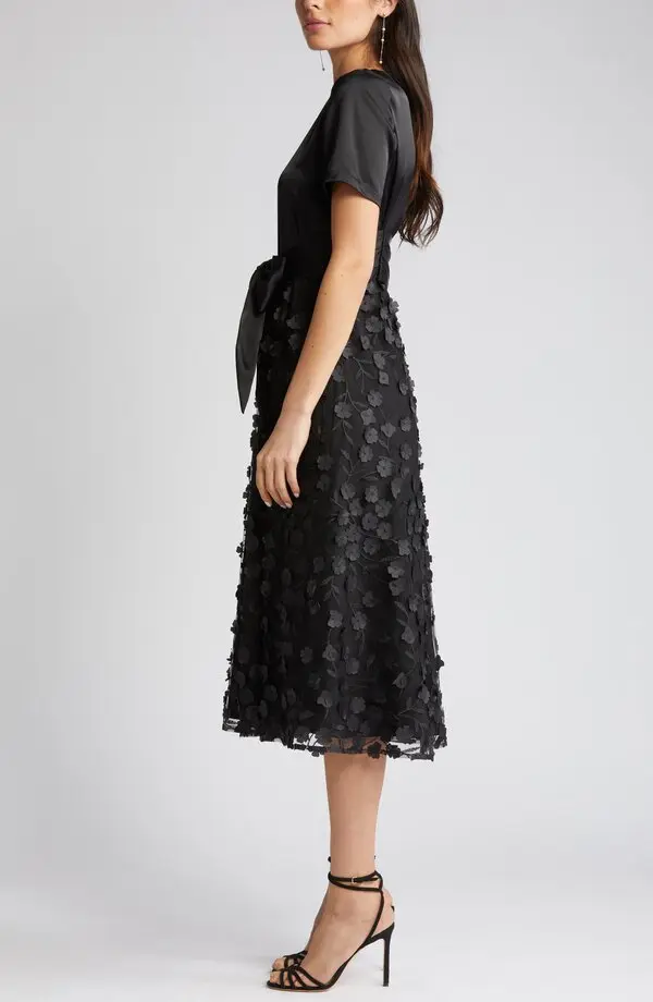 knee length dresses for ladies Long Sleeve Ruched Midi Dress| Anne Klein