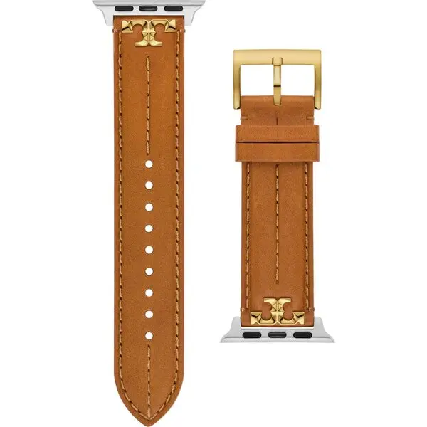 Tory Burch Kira Leather Apple Watch® Band - Brown