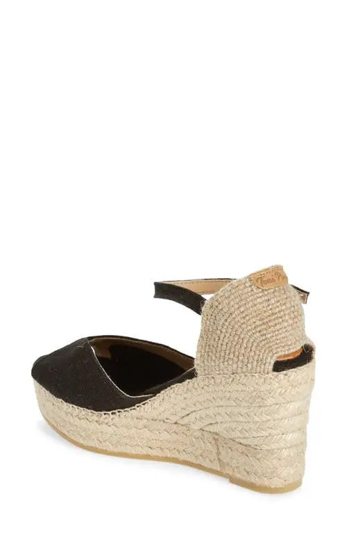 TONI PONS Lua Espadrille Wedge Sandal - Negre/black