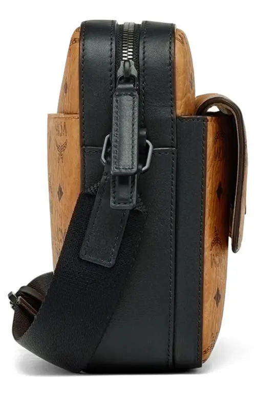 Mcm Medium Aren Coated Canvas Crossbody Bag