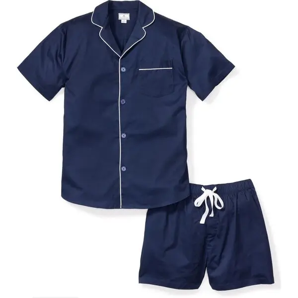 PETITE PLUME Cotton Short Pajamas - Navy