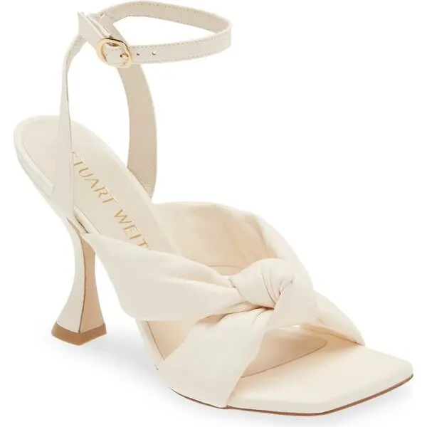 STUART WEITZMAN Playa Ankle Strap 100 Knot Sandal - Seashell