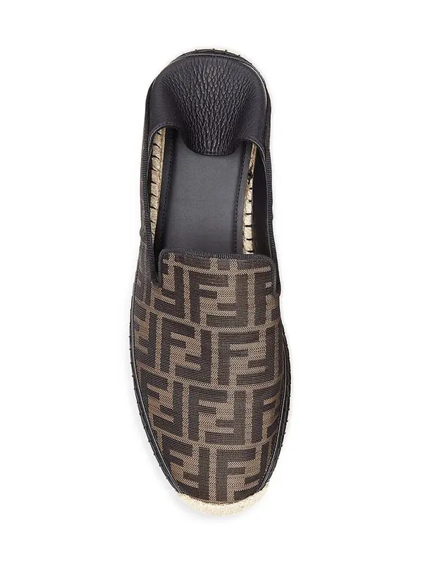 Fendi Tessuto Ff Monogram Espadrilles In Maya Nero - 51% Off  display picture 2
