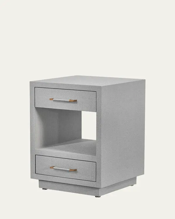 INTERLUDE HOME Taylor Small Bedside Chest, Gray