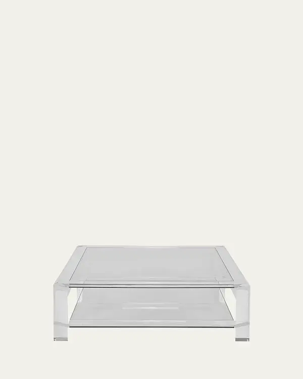 INTERLUDE HOME Surrey Acrylic Square Cocktail Table - Clear