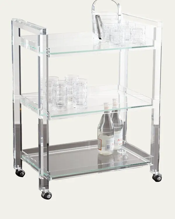INTERLUDE HOME Ava Acrylic Bar Cart