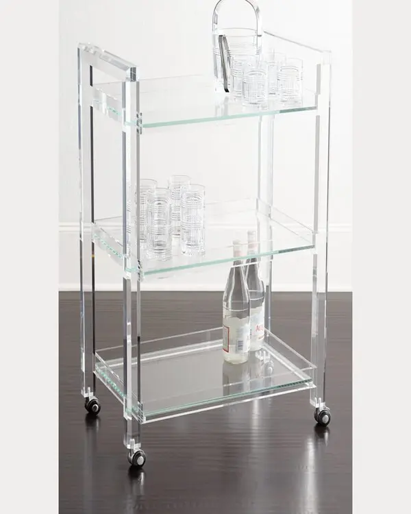 INTERLUDE HOME Ava Acrylic Bar Cart