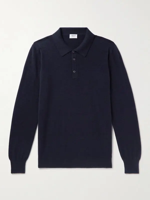 GHIAIA Cashmere Polo Shirt