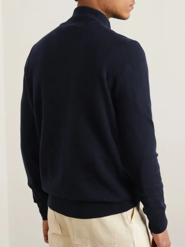 GHIAIA Cashmere Zip-up Sweater