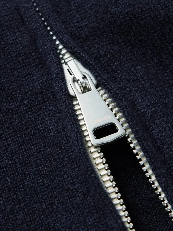 GHIAIA Cashmere Zip-up Sweater