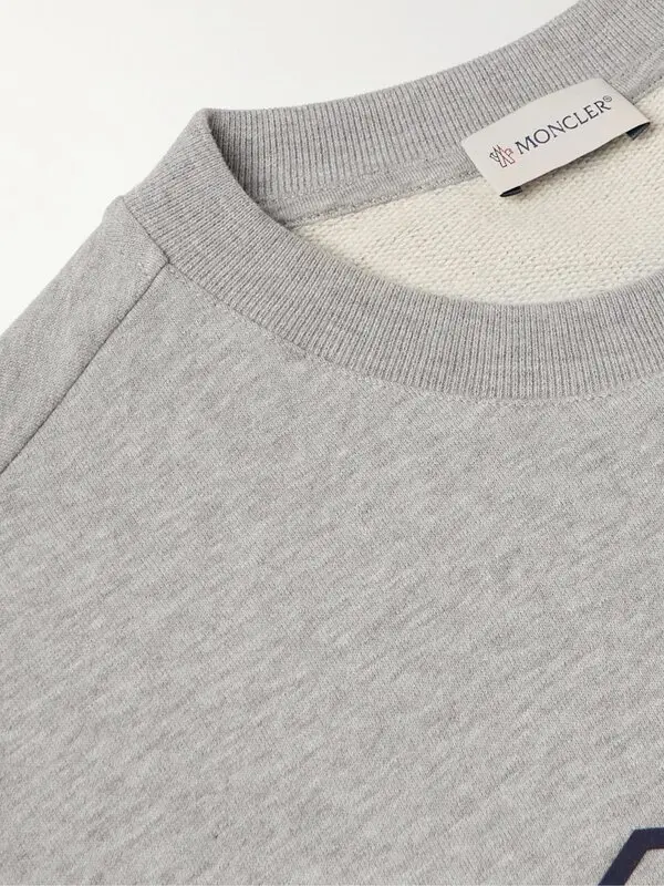 Moncler Logo-print Striped Cotton-jersey Sweatshirt