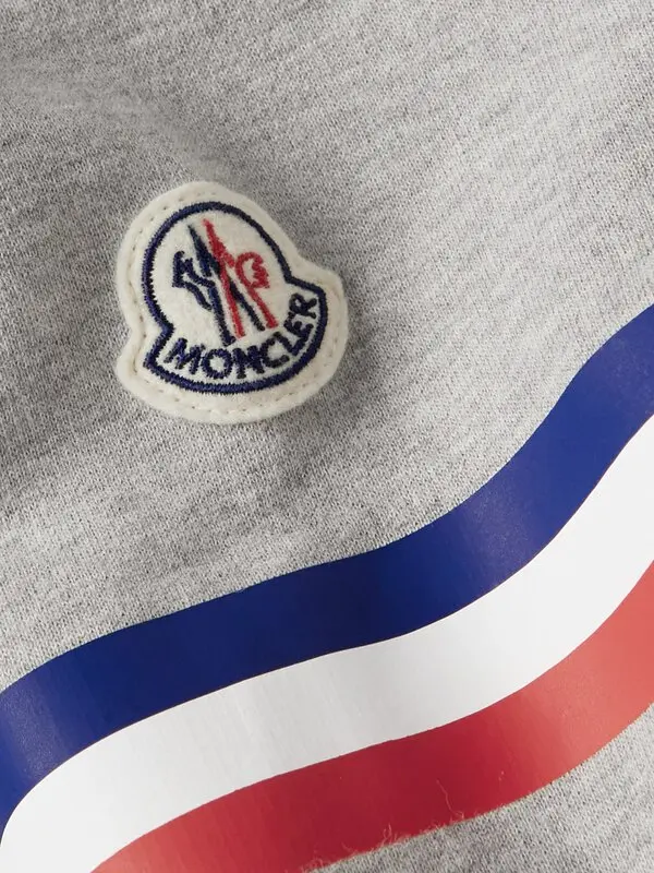 Moncler Logo-print Striped Cotton-jersey Sweatshirt
