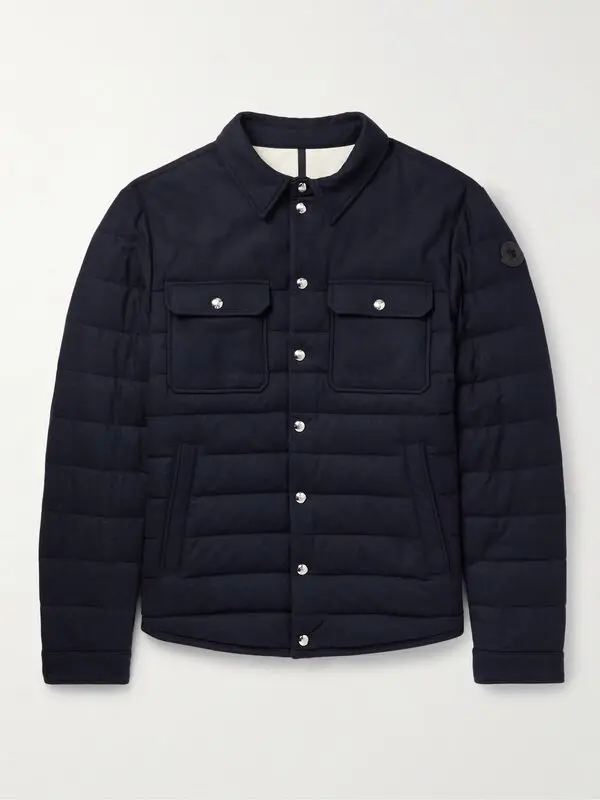 Moncler Mirmandix Slim-fit Quilted Felt Down Jacket - Blue