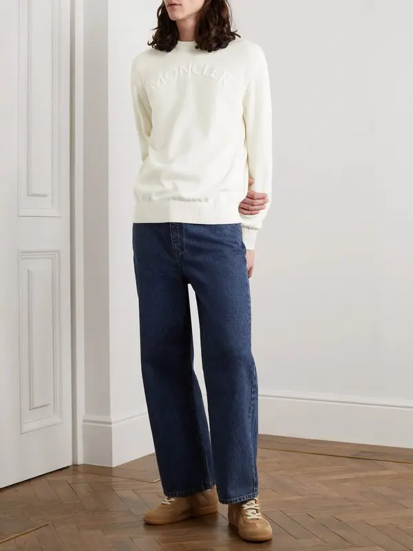 Moncler Logo-embossed Cotton Sweater