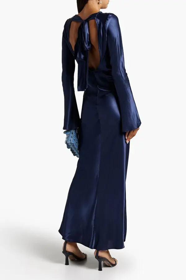 THE LINE BY K Openback Satin Maxi Dress
