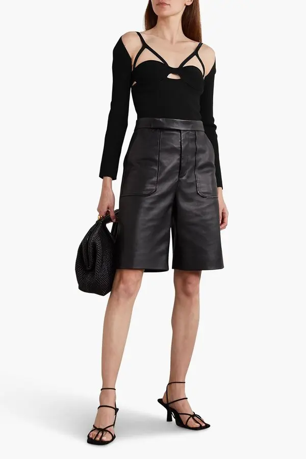 Khaite Roza Cutout Stretch-knit Sweater