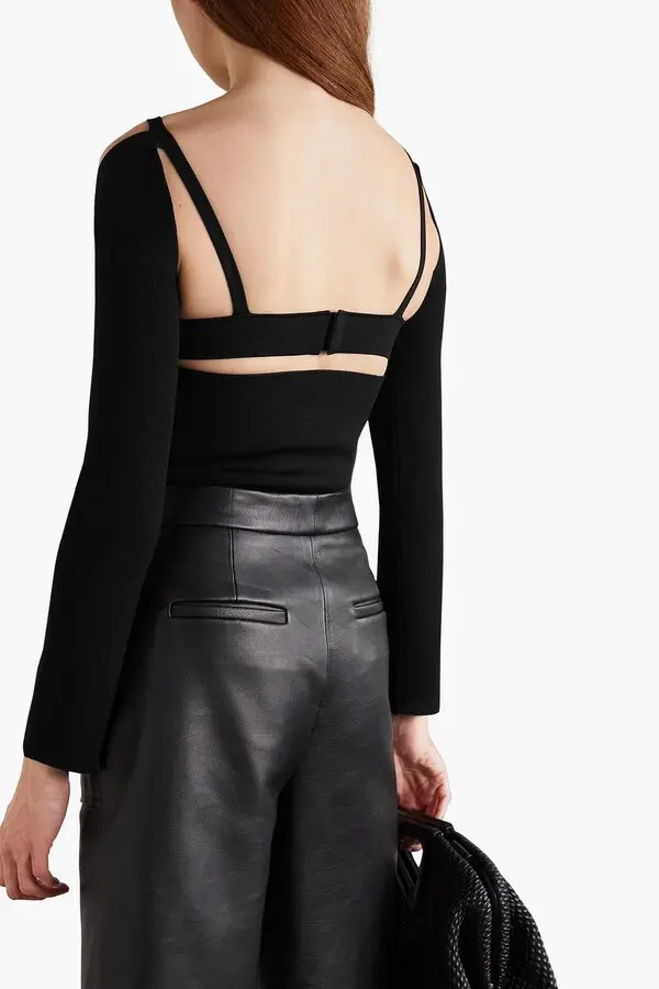 Khaite Roza Cutout Stretch-knit Sweater
