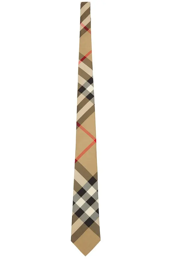 Burberry Exploded Check Neck Tie - Archive Beige
