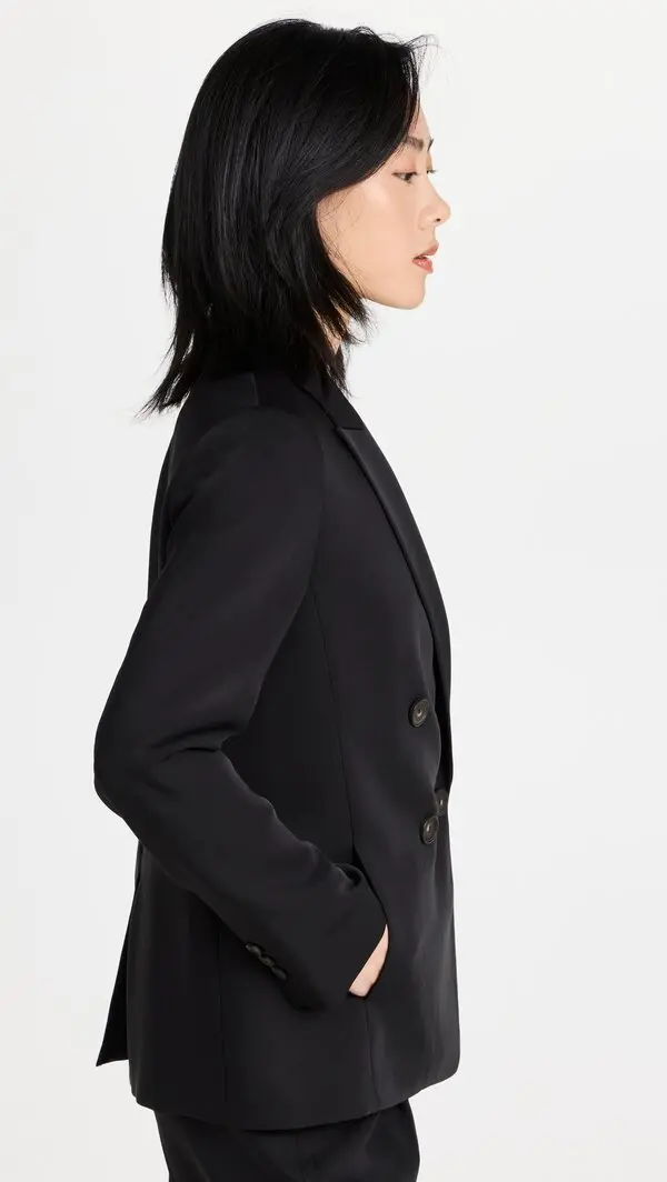 Vince Crepe Suiting Blazer - Black