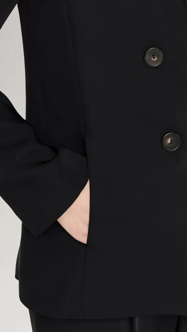 Vince Crepe Suiting Blazer - Black