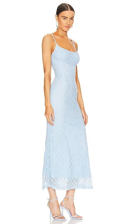 Bardot Adoni Mesh Midi Dress - Cornflower