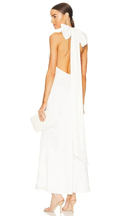 Misha Collection X Evianna Satin Gown - Ivory
