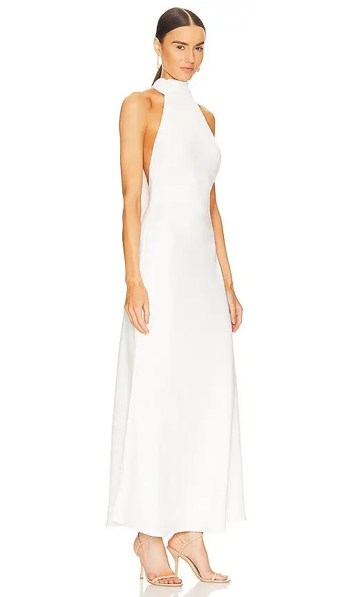 Misha Collection X Evianna Satin Gown - Ivory