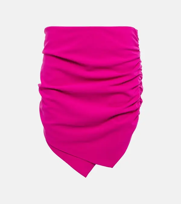 Attico Hatty Ruched Miniskirt - Pink