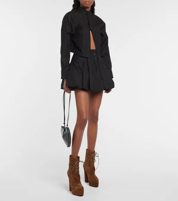 Alaïa Trekk Suede Ankle Boots - Brown