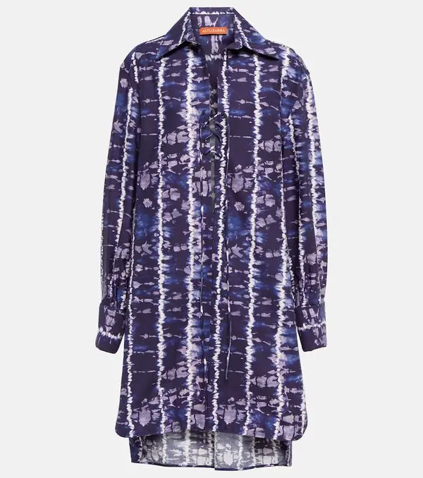 Altuzarra Nia Printed Shirt Dress - Blue