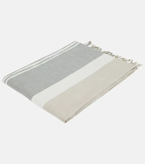 Brunello Cucinelli Striped Linen Beach Towel