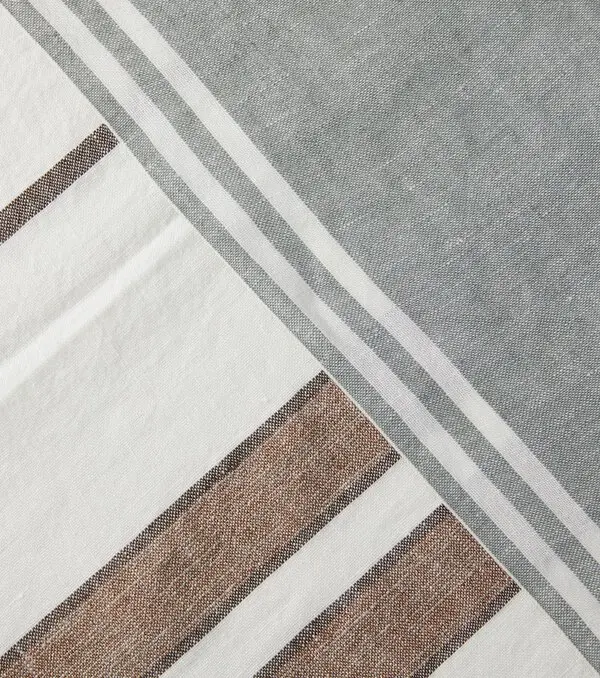 Brunello Cucinelli Striped Linen Beach Towel